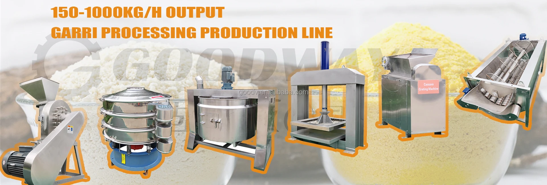 Ghana Cassava Gari Production Machines Gari Making Machine Processing ...