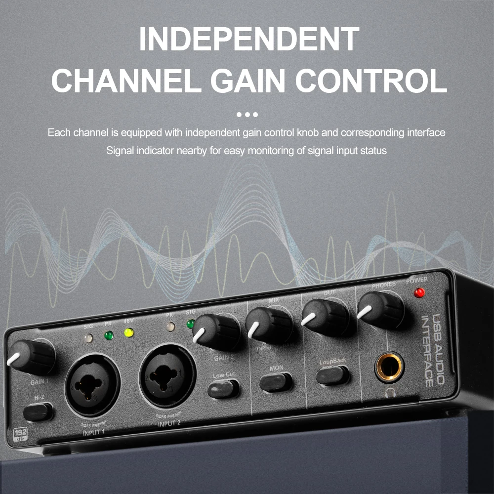 24bit 192khz Audio Interface USB - Professional Studio Sound