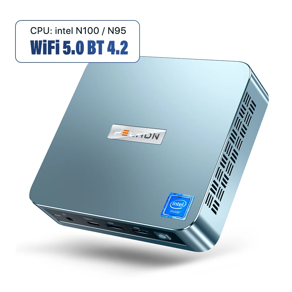 Peladn Mini Pc Cpu Intel N100 Processor Mini Pc Wifi 5.0 Bt4.2 Ddr4 ...