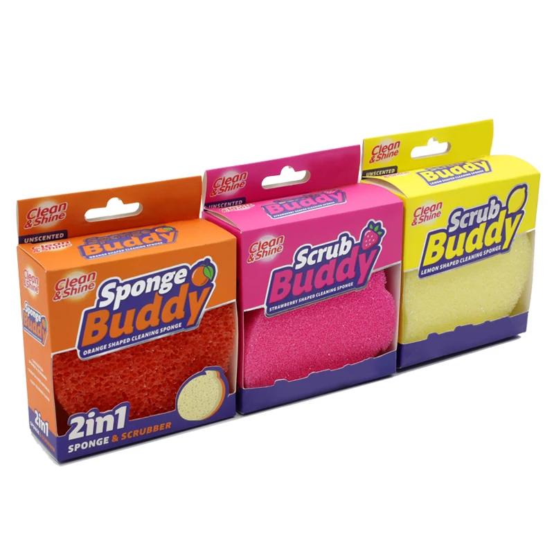 Soft Smile Orange Fruit Scour For Kitchen Dish Cleaning Sponge - Buy ...