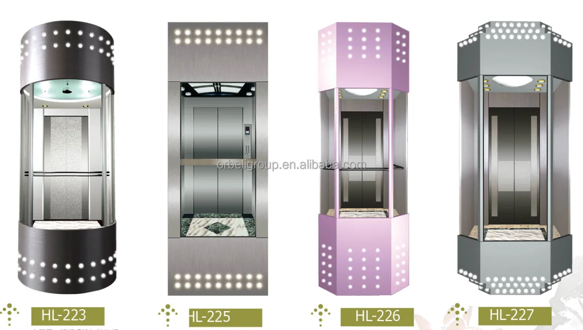 Small Home Lift Glass Capsule Panoramic Sightseeing Elevator Gearless ...