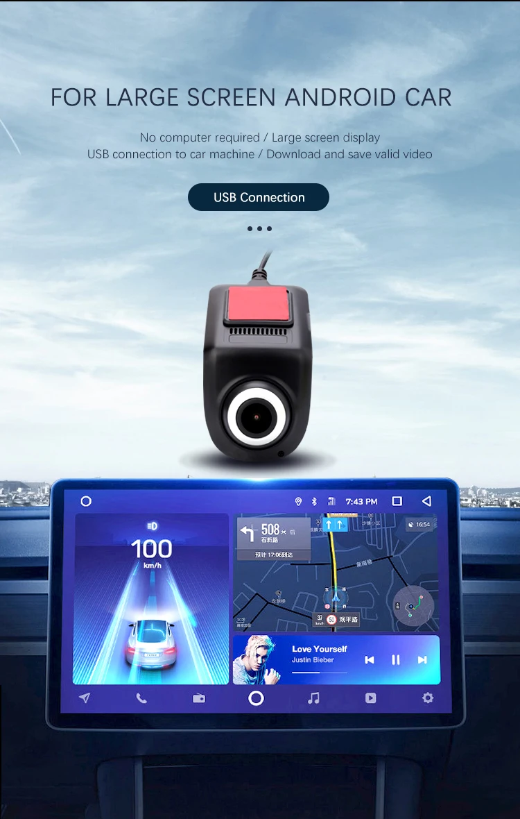 Front And Rear 2 Channel Hd 1080p Usb Mini Car Dvr Video Camera With G ...