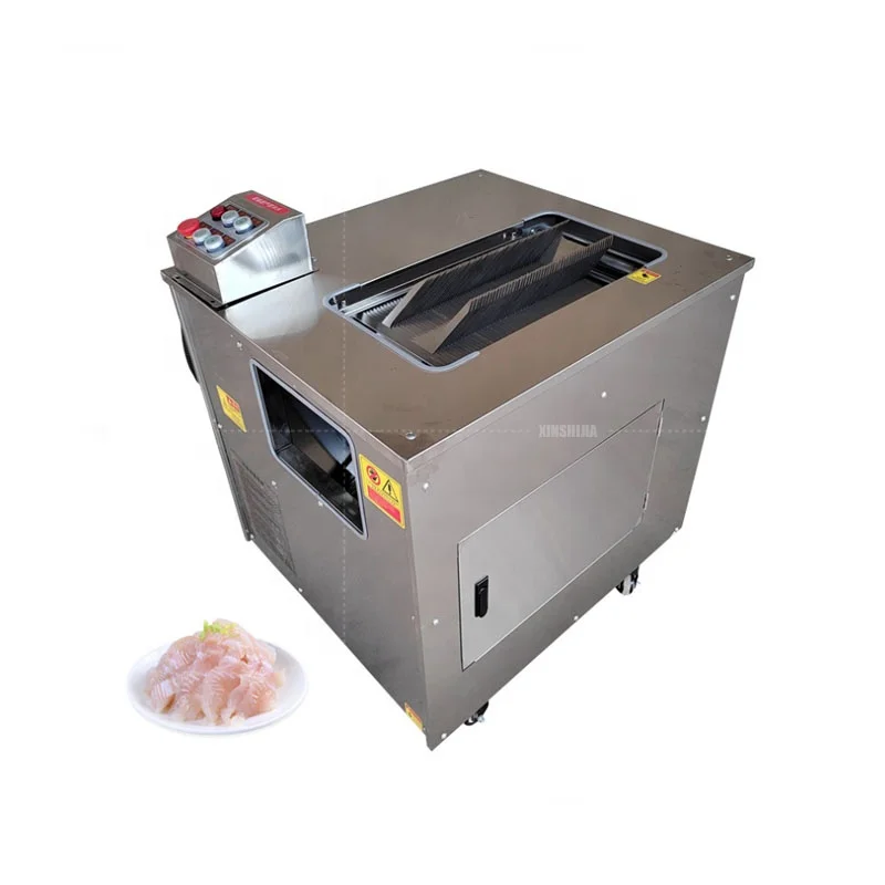 Automatic salmon trout catfish tilapia smoke sashimi fish fillet slice ...