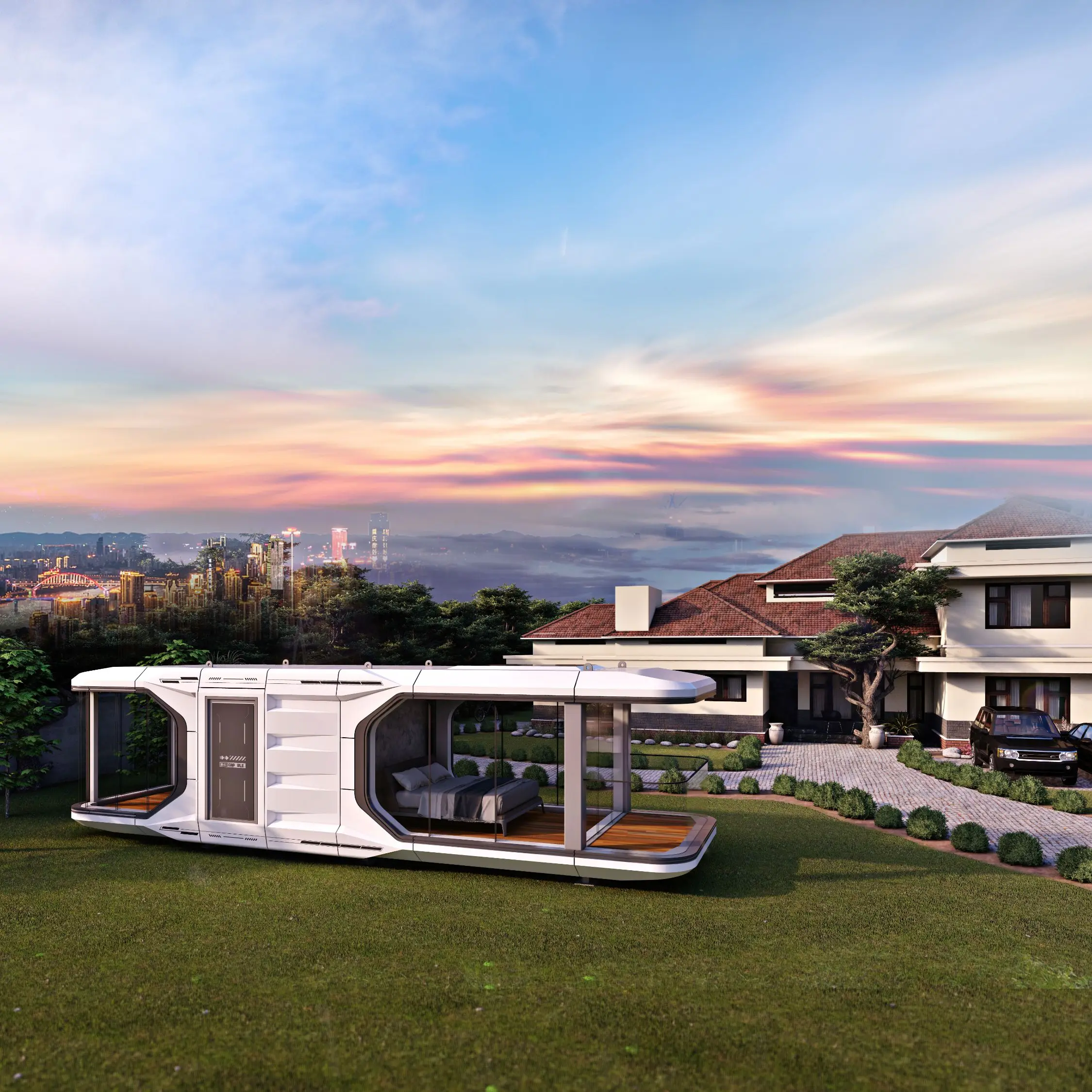 Customized Mobile Eco Capsule Hotel Modular Steel Tiny House 3 Bedroom ...