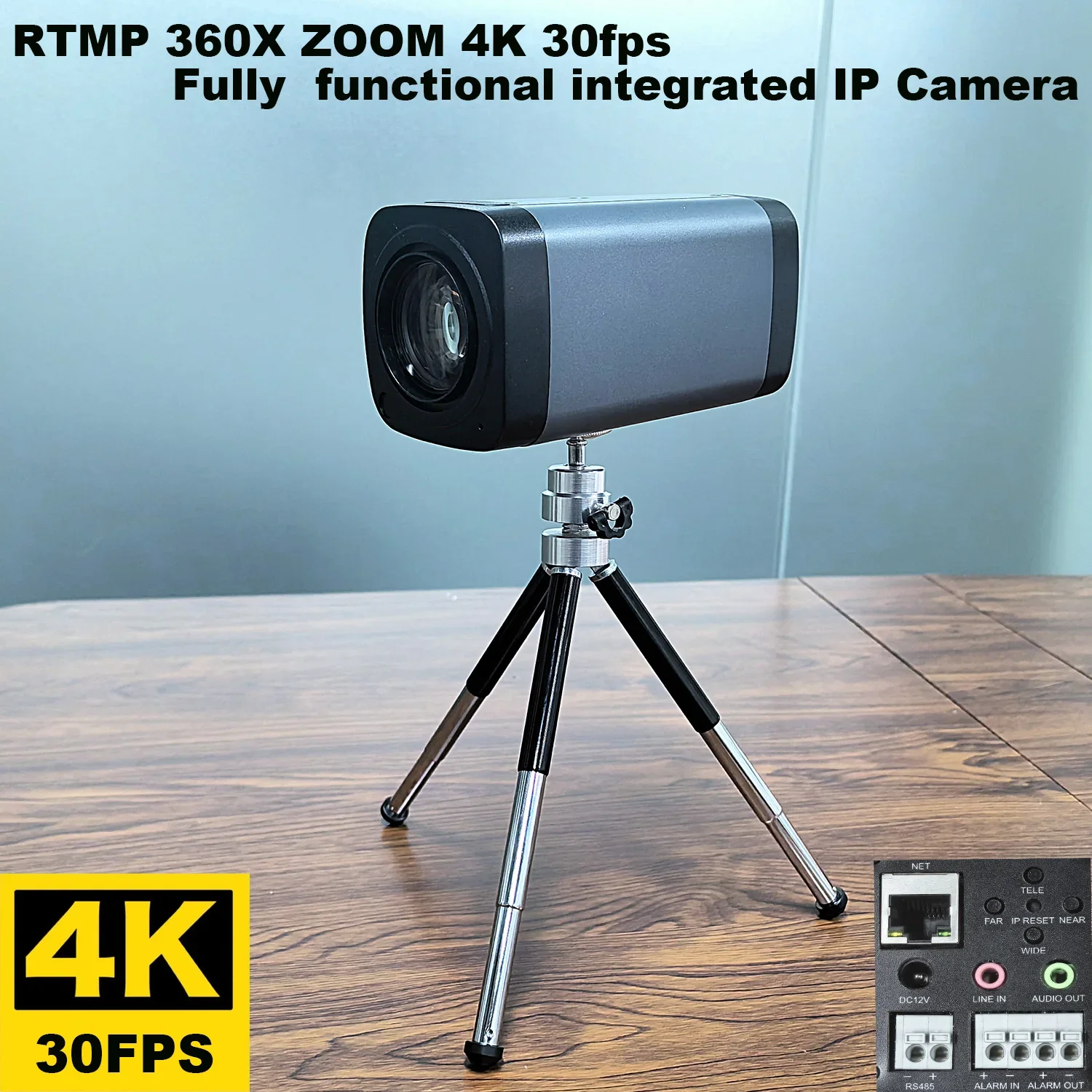 4K 8MP 30FPS 360X ZOOM IP Camera with Motion Detection