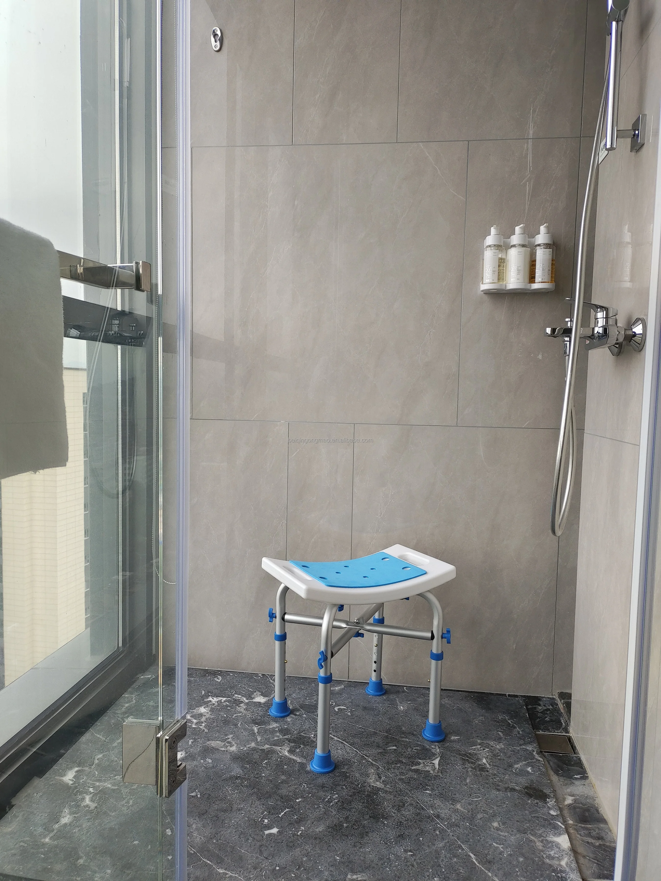 Height Adjustable Aluminum Shower Chair For Elderly - Buy Hospital ...