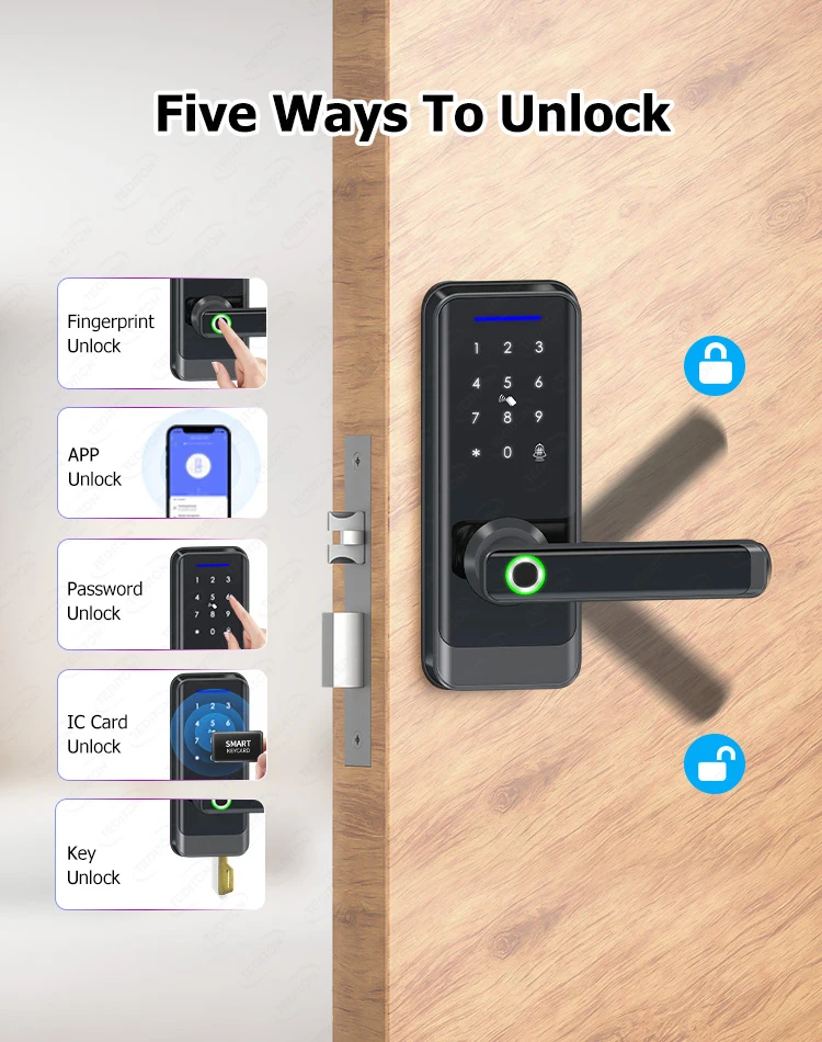 Tediton TT Lock App APP Smart Door Lock Waterproof Fingerprint ...