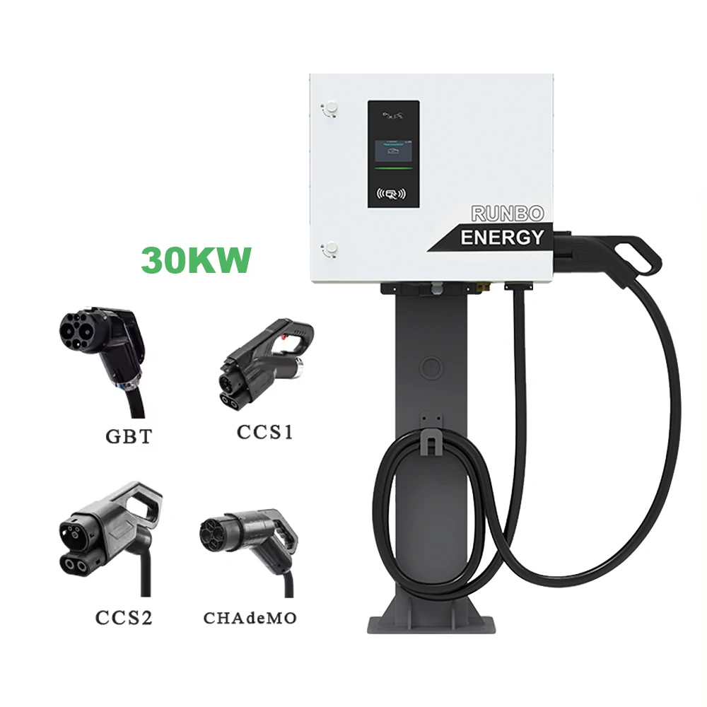 Car Charging Piles Dc Fast Ev Charger Station 30kw Gb/t Ccs2 Ip55 125a/200a/250a Ocpp App Rfid ...