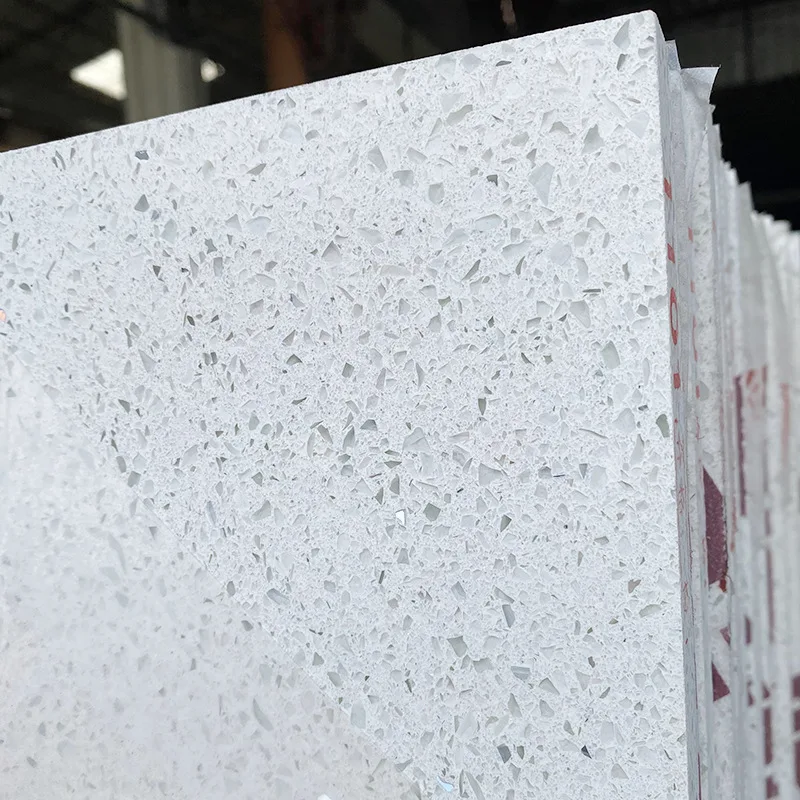 Pure White Artificial Quartz Sparkle