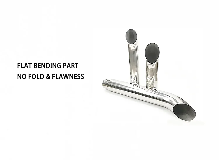 4" Curved Stack Exhaust Pipe - Chrome Plated for Trucks