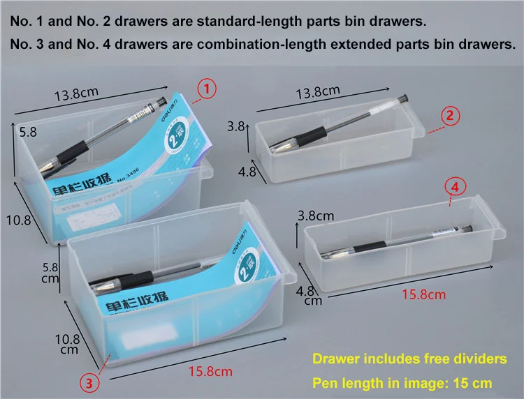 Multifunctional Small Parts Organizer 40 Drawer Stackable Storage Box ...