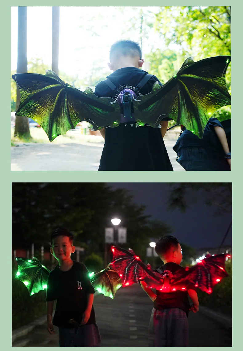 Newest Children Kids Dinosaur Waving Wings Light up Electric Dinosaur ...