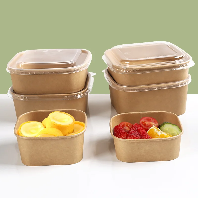 Biodegradable Salad Bowl Coated With Pla Lid Eco Friendly 46 Oz ...