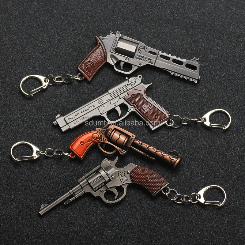 Wholesale Metal Keyring Game Cool Toy Little Pendant Weapon Key Chain ...