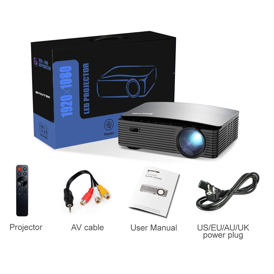 Byintek K25 Smart Android 1080p Projector Full Hd Lcd Dlp Wifi Smart ...