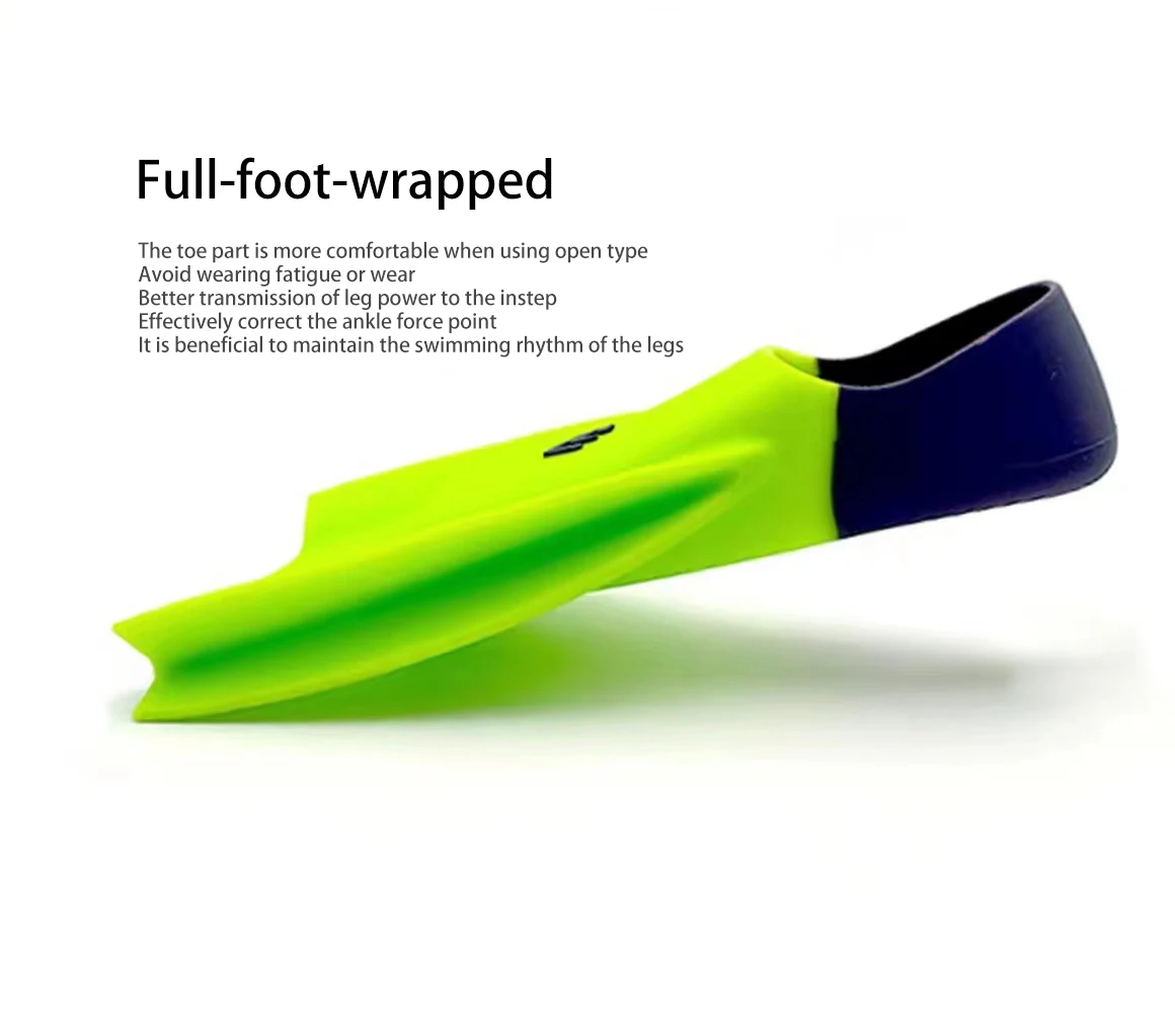 Floating Silicon Swimming Flippers Fins Short Blade Wide Size Pool ...