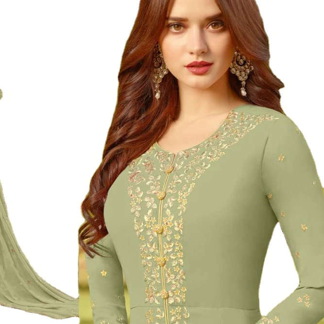 Anarkali Suits Dresses / Pakistani Style Salwar Kameez / Semi Stitched ...
