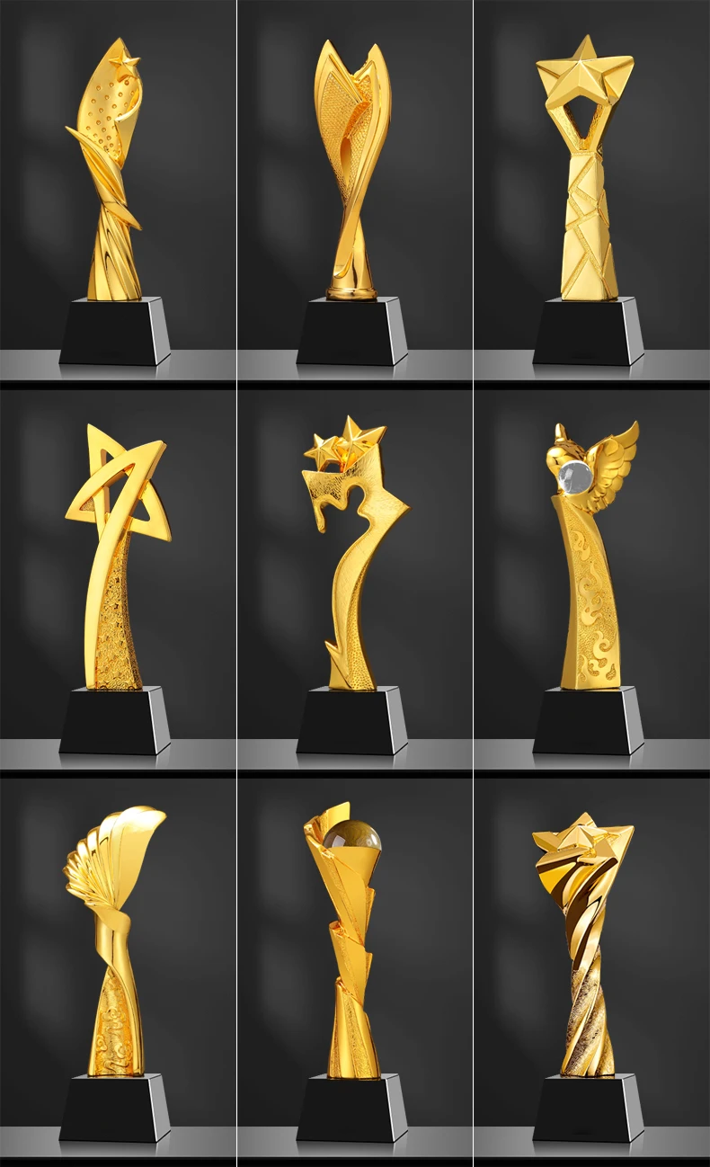 Customized Award Trophy Design - Football Crown Trophies