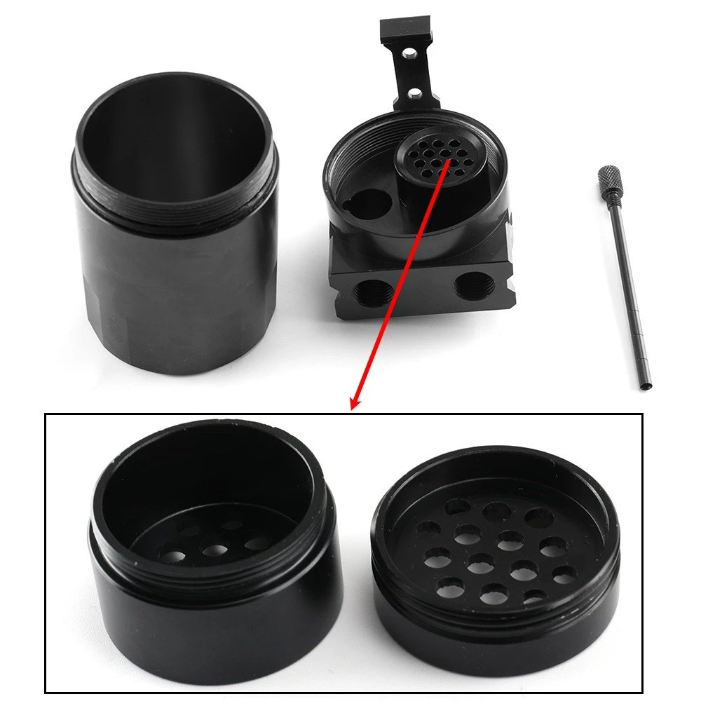 Universal Oil Catch Can Kit Reservoir Baffled Tank with Breather Filter ...