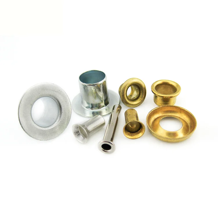 Custom Brass Flat Head Semi Tubular Rivet For Handbags Leather - Buy ...