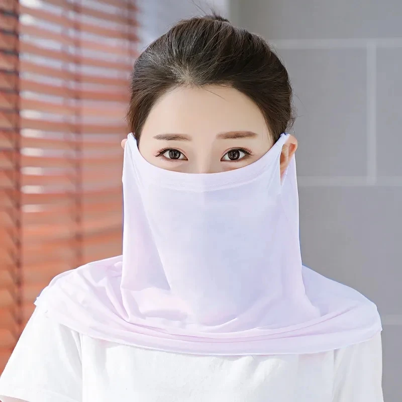 UV Protection Face Mask Washable Summer Cooling Sun Protection Face ...