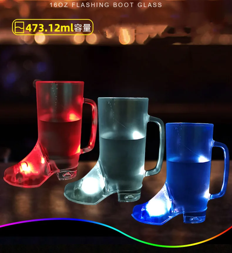 LED Light up 16 oz Plastic Cowboy Boot Drinking Glass Cup for Birthdays ...