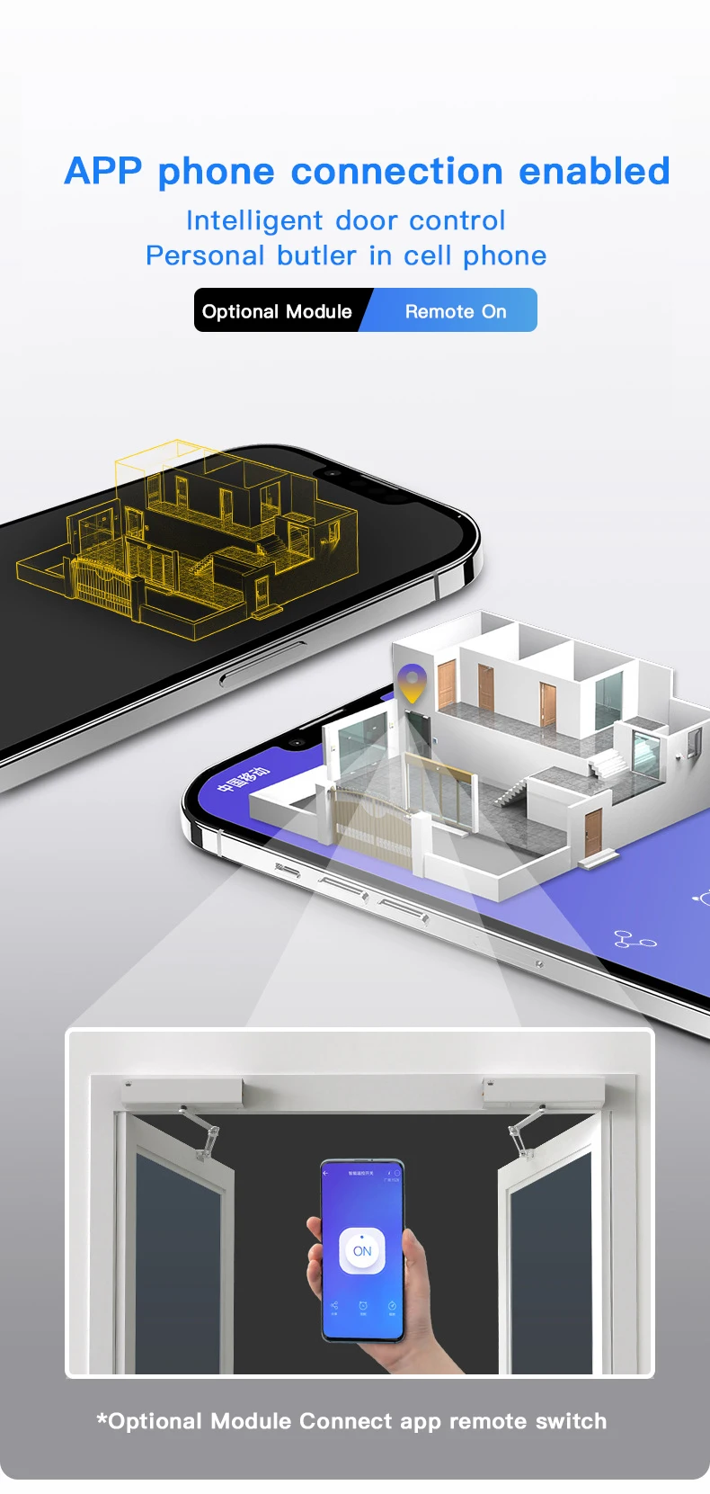 Cd-60 Intelligent Automatic Door Closer Remote Control Induction ...