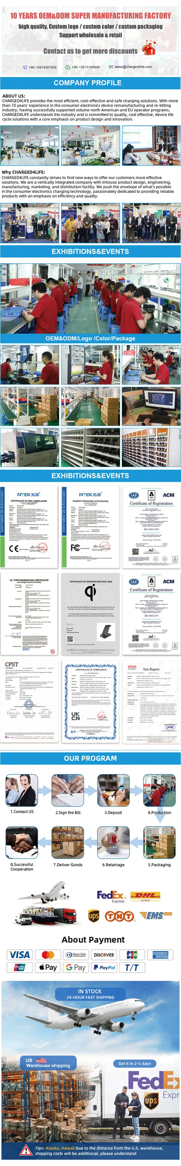 Universal Custom Logo 20w Wireless Chargers Fast Charger Portable Round ...