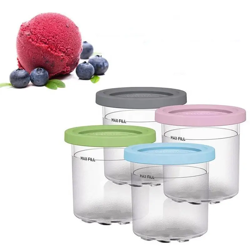 Ice Cream Plastic Containers Ice Cream Pint Containers With Silicone ...