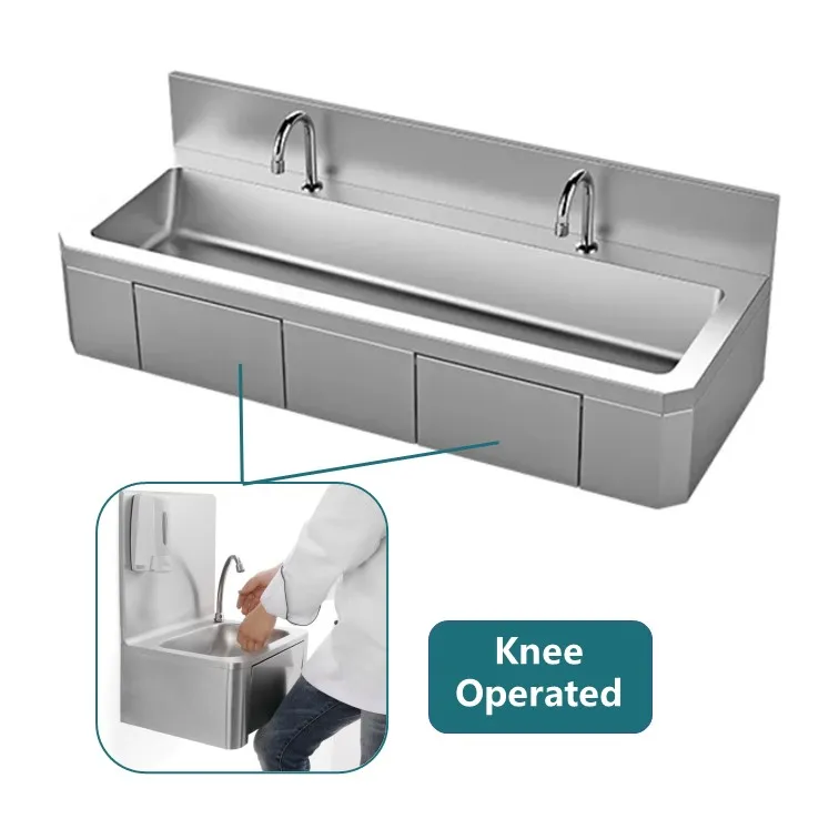 Knee Operated Customized Stainless Steel Wash Trough