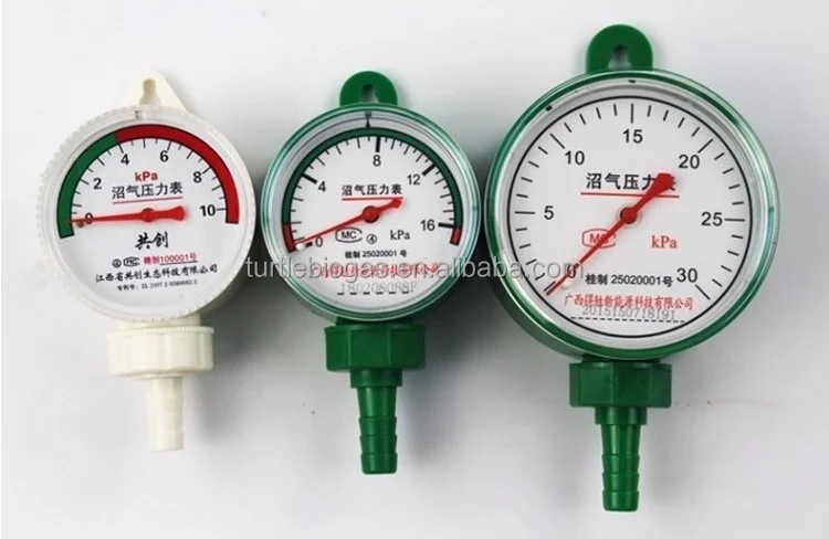 30 KPA Biogas Pressure Gauge by Turtle Biogas | Reliable Meter for ...