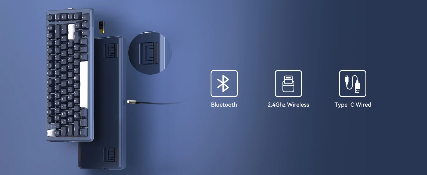 Hexgears E2 Pro Wireless Mechanical Keyboard - Gaming & Office