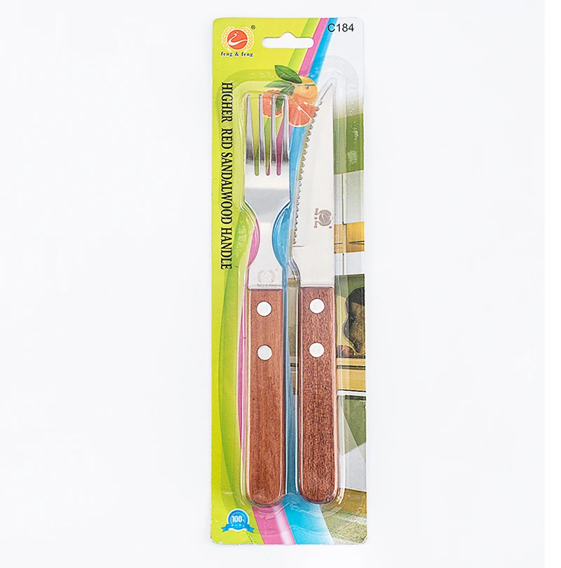 Hot Sale Kitchen Utensils Set Of 2pcs Cutlery Steak Knife And Fork With ...