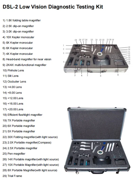 Low Vision Dsl-2 Diagnostic Testing Kit Optics Instruments With ...