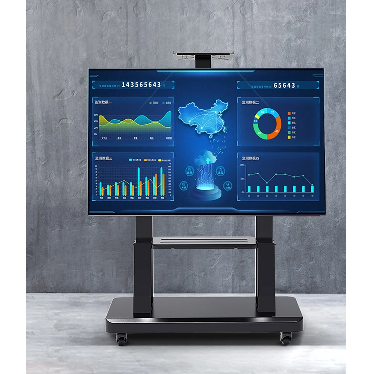 Universal LED LCD Flat Panel Screens TV Trolley - Adjustable & Mobile