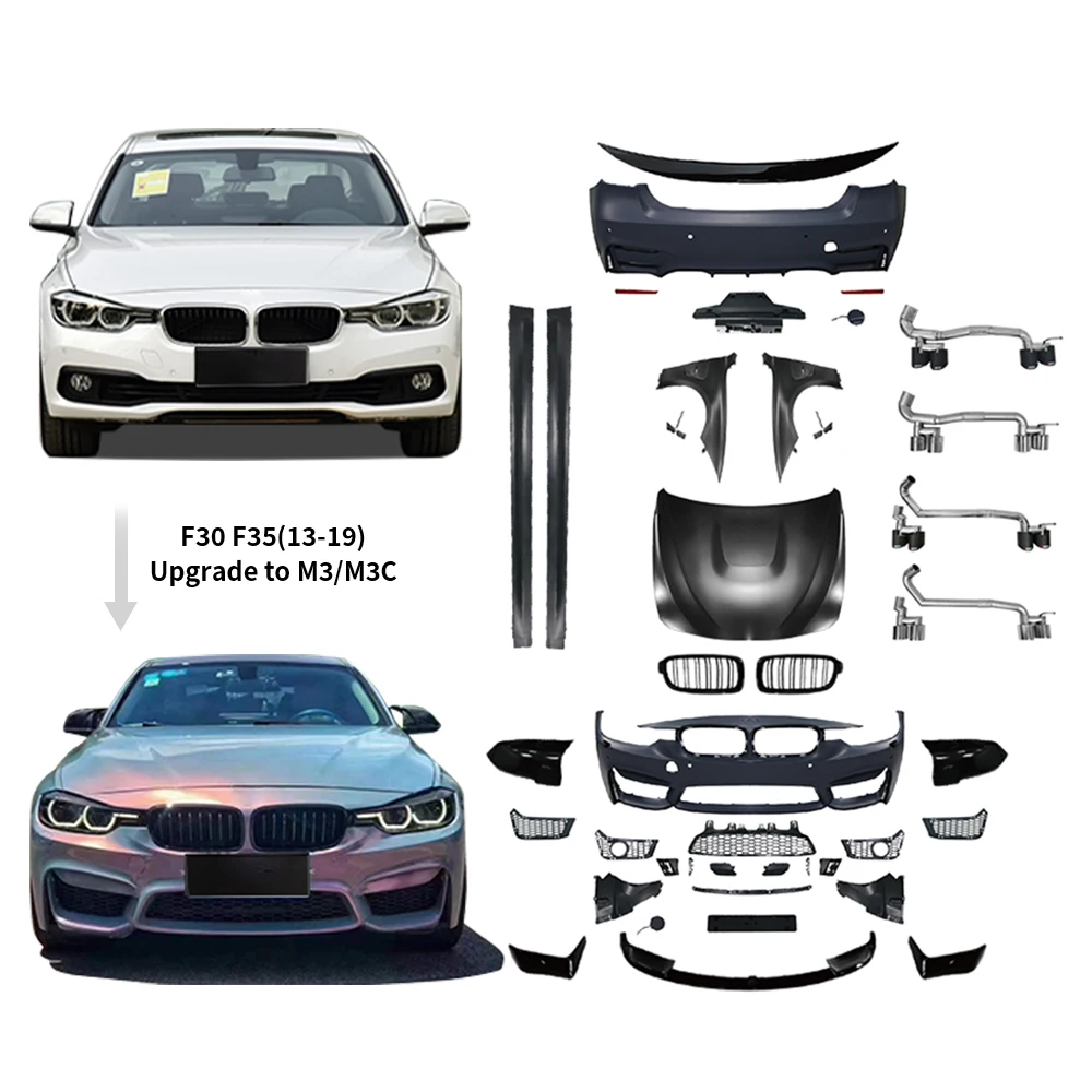 Auto Car Full Set M3 Conversion Facelift Rear Front Bumper Bodykit Body ...