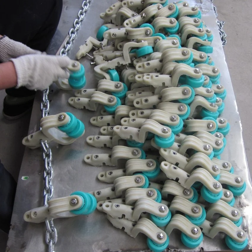 Plastic Suspension Conveyor Trolley For Chicken Slaughter T-track ...