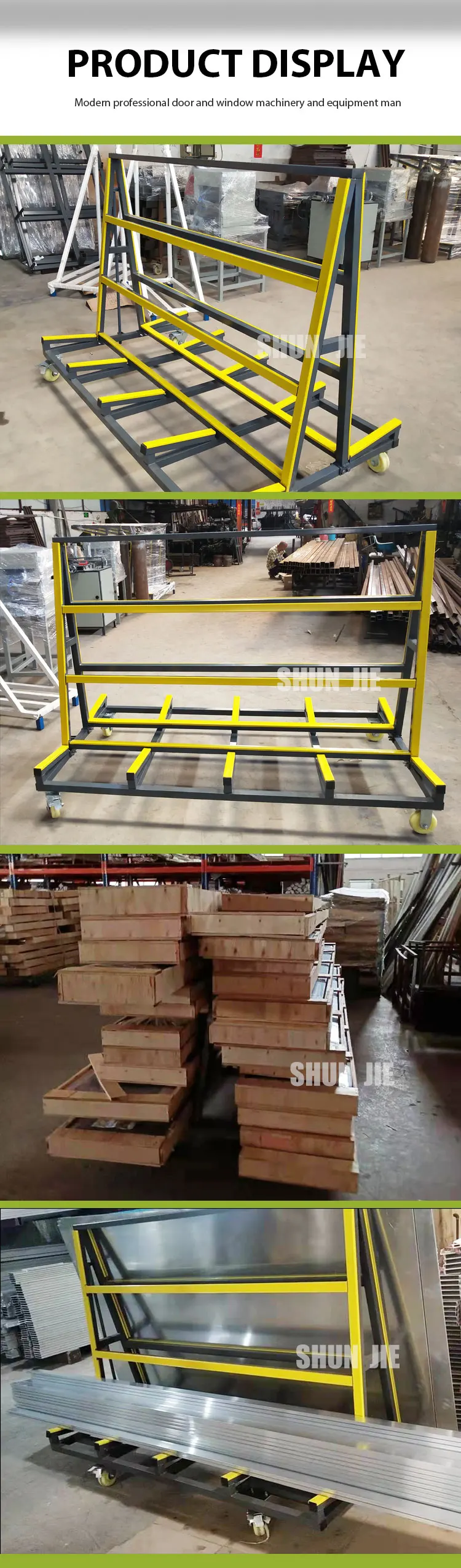 78 Inches a Frame Glass Transport Cart Rack - 2200lbs Capacity