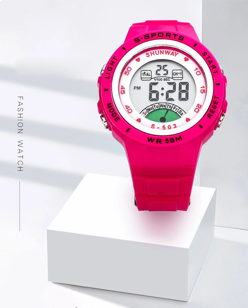 Multifunctional Leisure Luminous Watch Children's Waterproof Sports ...
