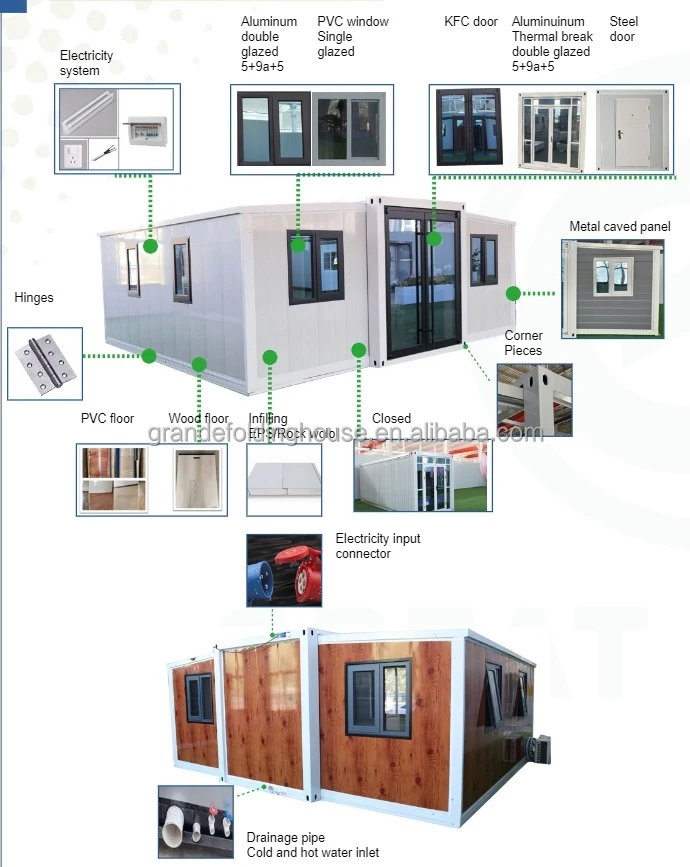 Expandable Contenedores House 10ft Luxury Casa De Container Home Villa ...