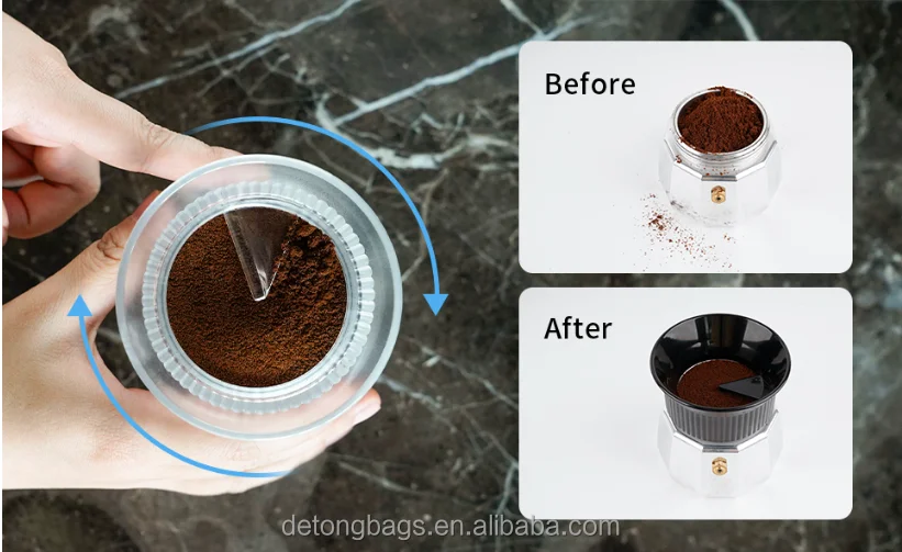 Moka Pot Dosing Funnel,Stovetop Espresso Coffee Maker Distribution Tool ...