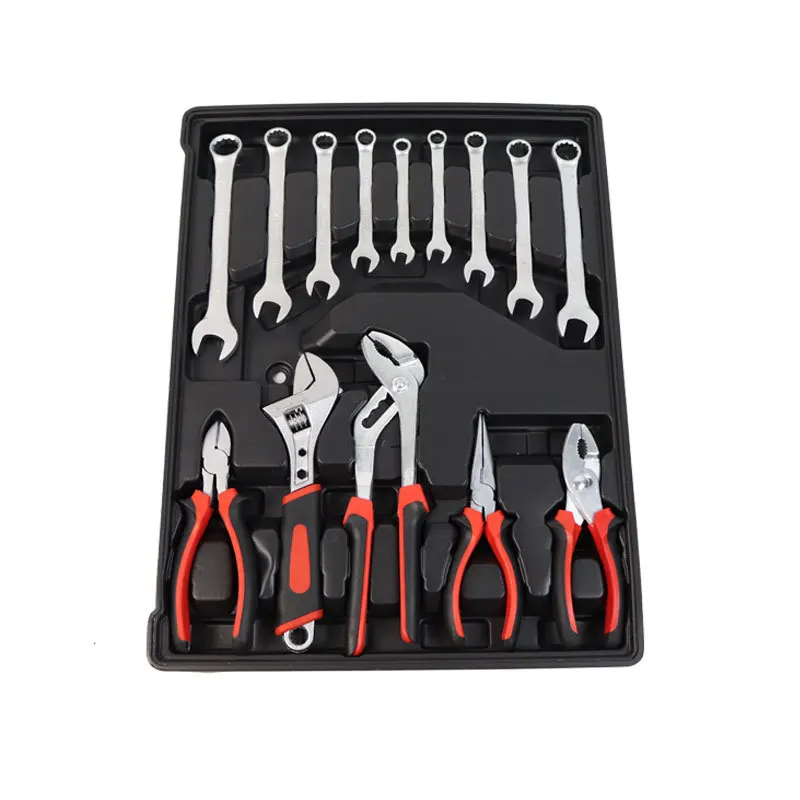 187 Pieces Of Trolley Tool Car Manual Tool Set Sleeve Ratchet ...