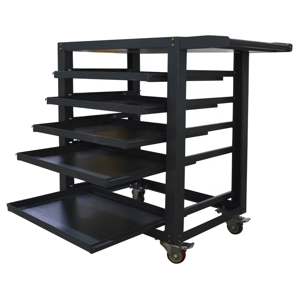 Jzd Troli Peralatan Garasi,Troli Keranjang Alat Logam Bangku Kerja Baja ...