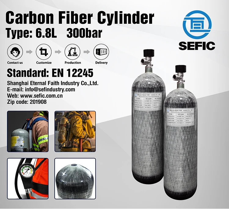 Factory Price Compressed Air SCBA Fire Oxygen Cylinder for Fire ...