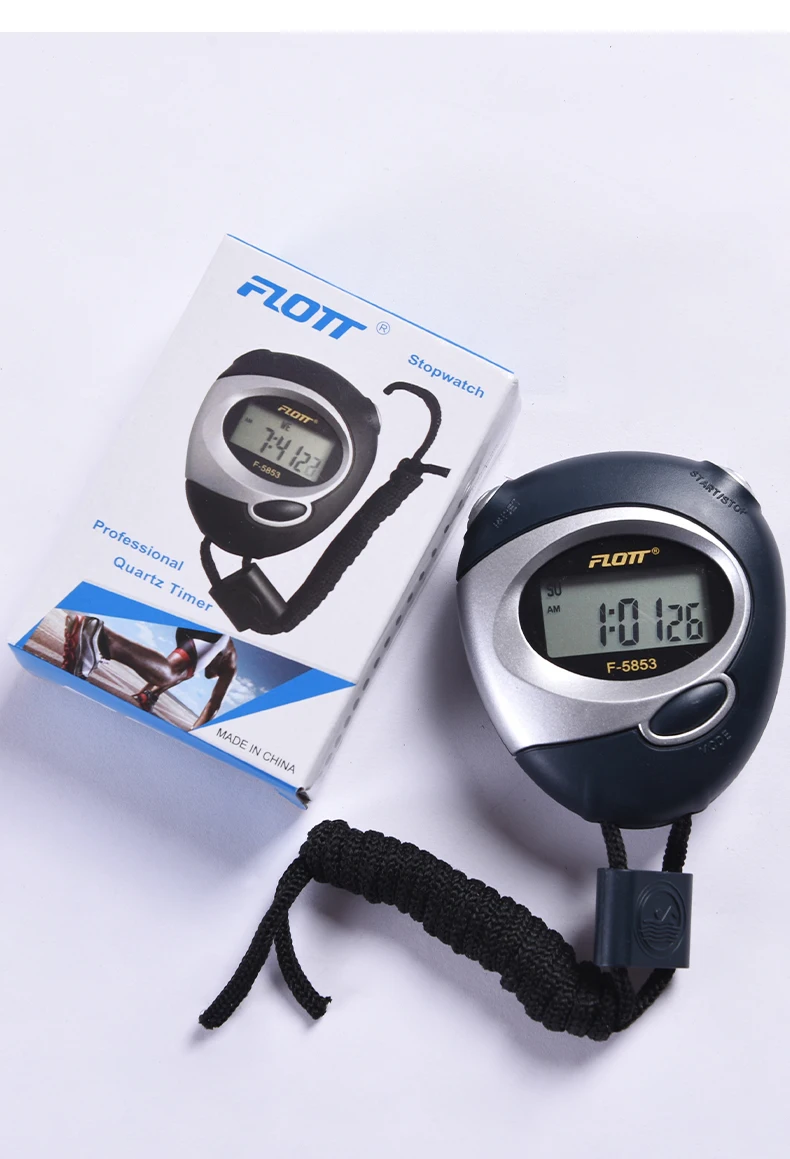 Three Rows Of 10 Tracks 100 Tracks Memory Waterproof Electronic Stopwatch Timer Track Training ...