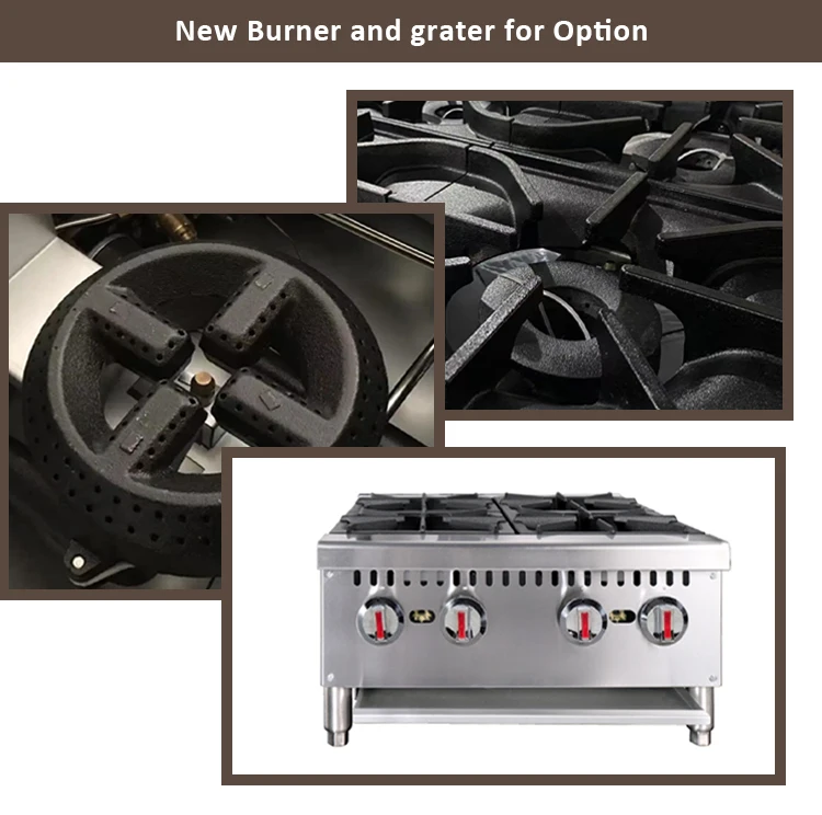 ETL Certificate Commercial Gas Cooker 4 Burner for Restaurant