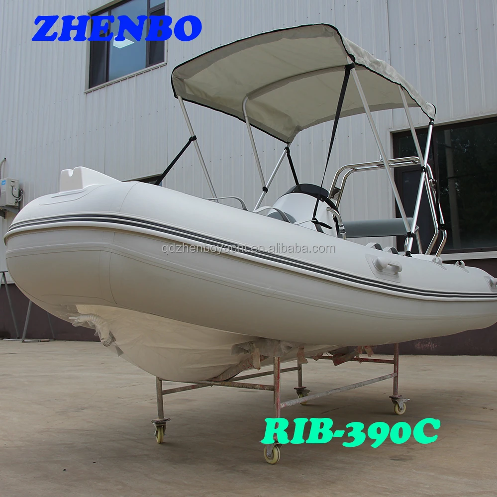 Zhenbo RIB-390C Inflatable Fiberglass Boat - 6 Person Capacity