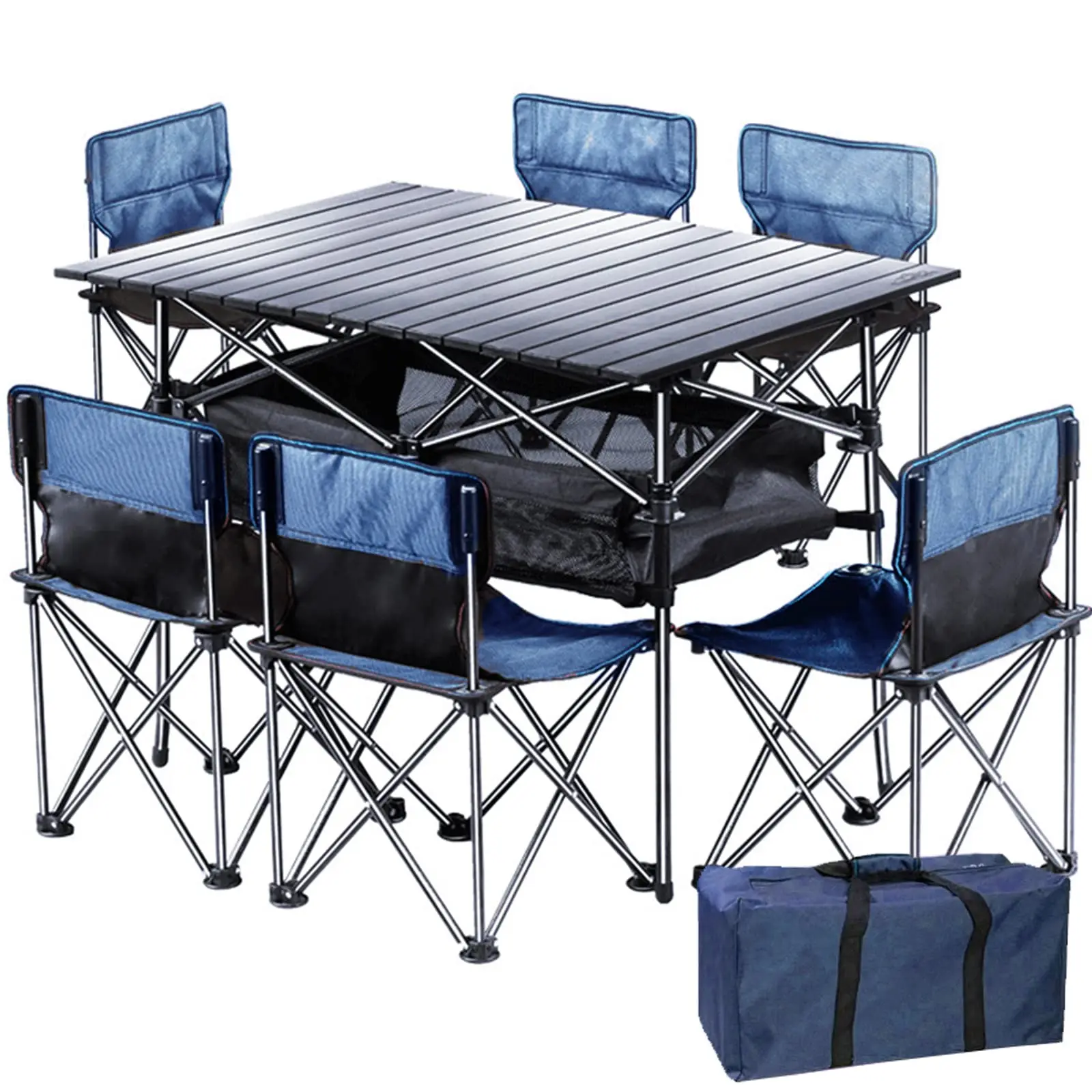 Portable Camping Picnic Dining Table And Chair Set For Events Aluminum ...