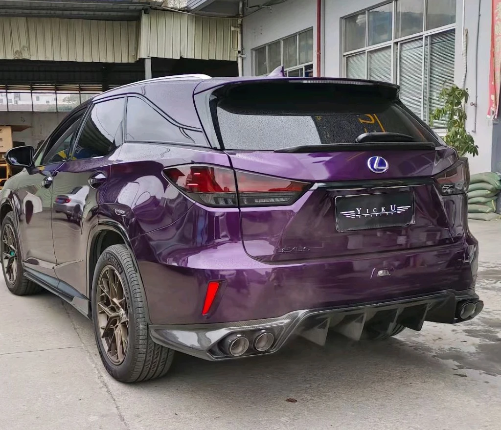 For 20-21 Lexus RX300 retrofitted carbon fiber four-out rear lip rear ...