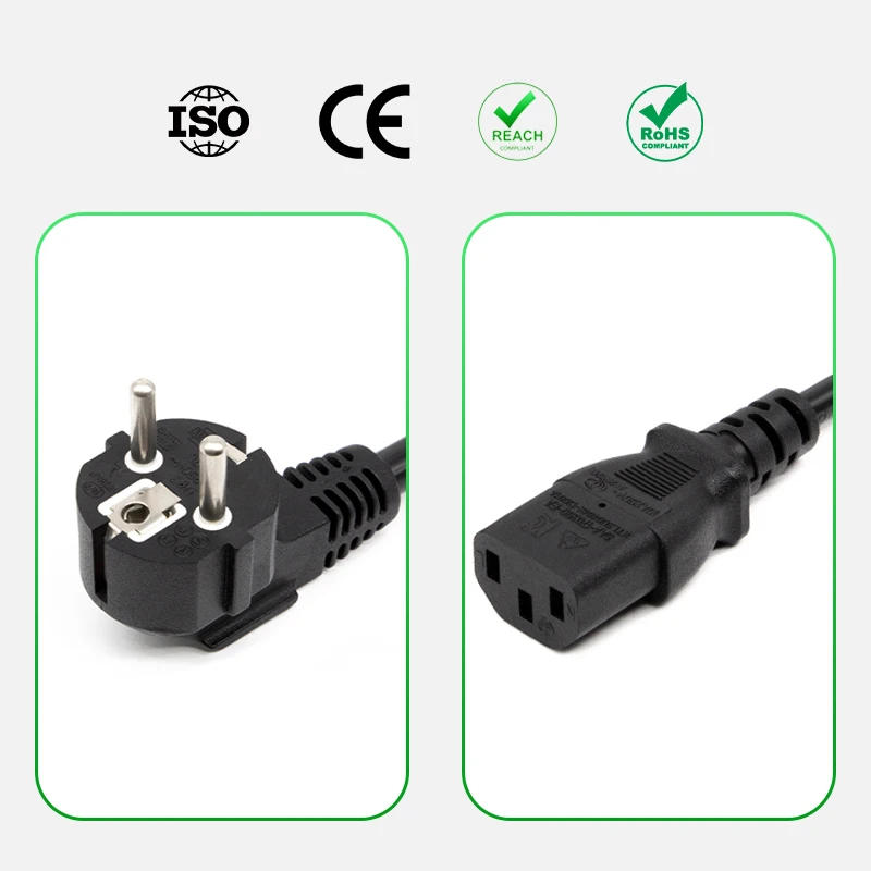 1.8m Europe Schuko To Iec C13 Cable European Power Cord Eu Standard Ac ...